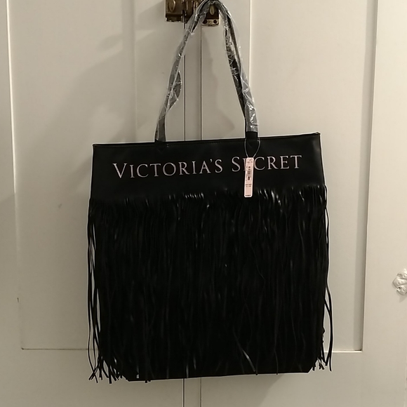 Victoria's Secret | Bags | Nwt Victorias Secret Black Vinyl Allover ...